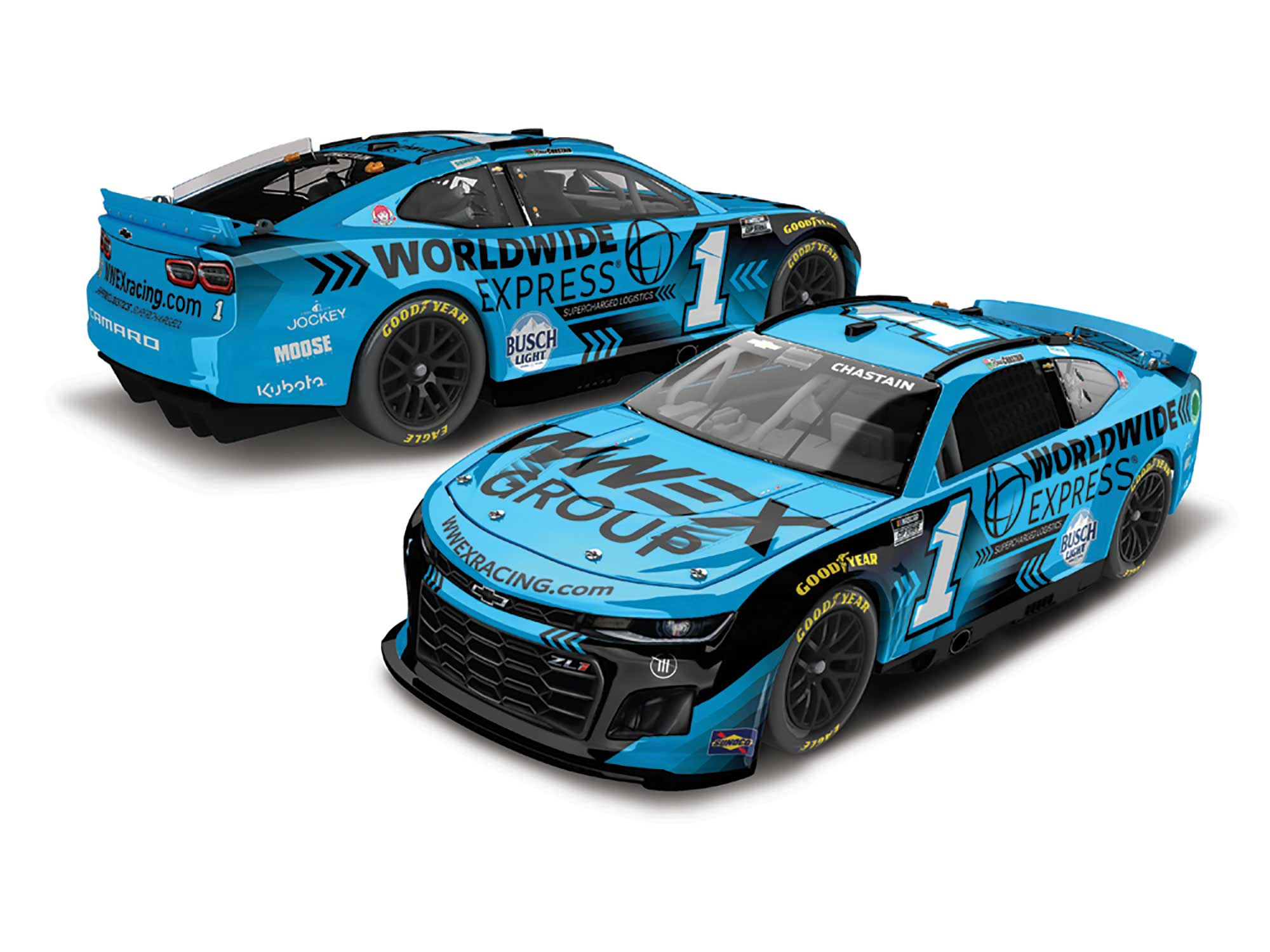 DNP - NASCAR Cup Series 2024 - Ross Chastain - #1 Worldwide Express – MrMuffin Racing