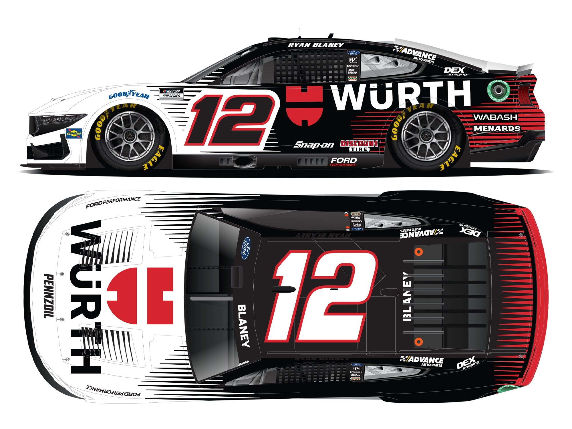 DNP - NASCAR Cup Series 2024 - Ryan Blaney - #12 Wurth – MrMuffin Racing