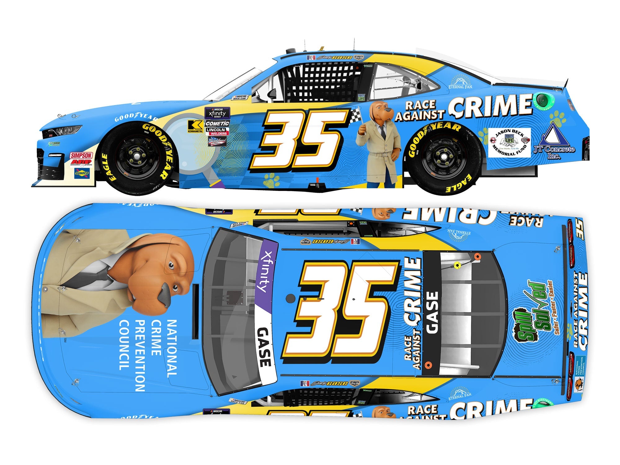 DNP - NASCAR Cup Series 2024 - Joey Gase - #35 National Crime Preventi ...