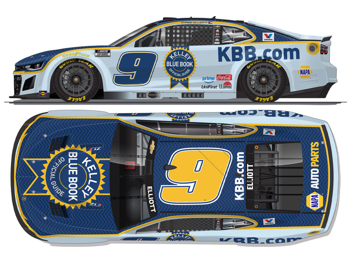 Chase Elliott 2026 - #9 Kelley Blue Book - 1:24 ARC Chrome Diecast ...